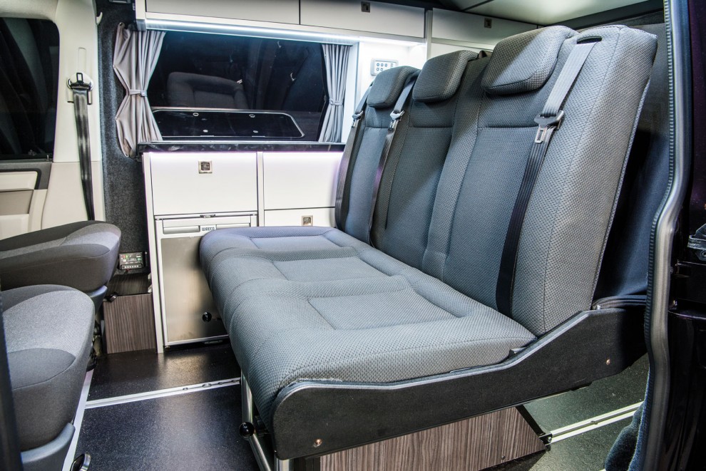 SLIDING SEAT SYSTEM - VW T5 Camper conversion company - Volksleisure